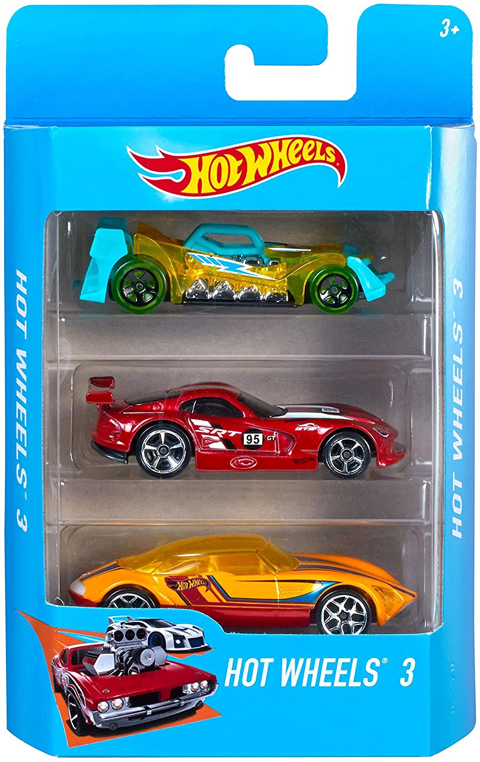 Mattel Hot Wheels 3 Car Pack Toys Collectible New Model Box Set Gift A